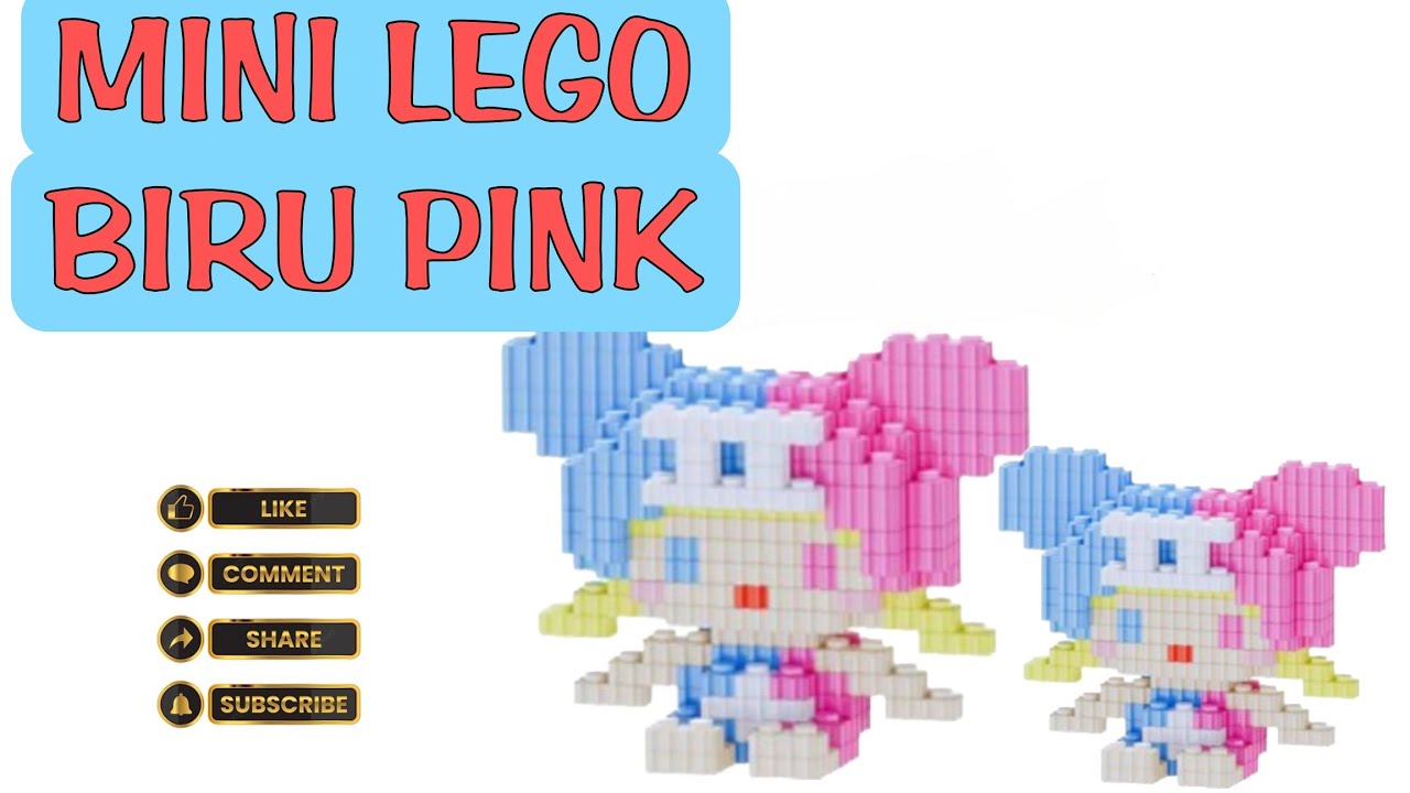 TUTORIAL MERAKIT LEGO [ KARAKTER GIRL BLUE PINK ] - YouTube