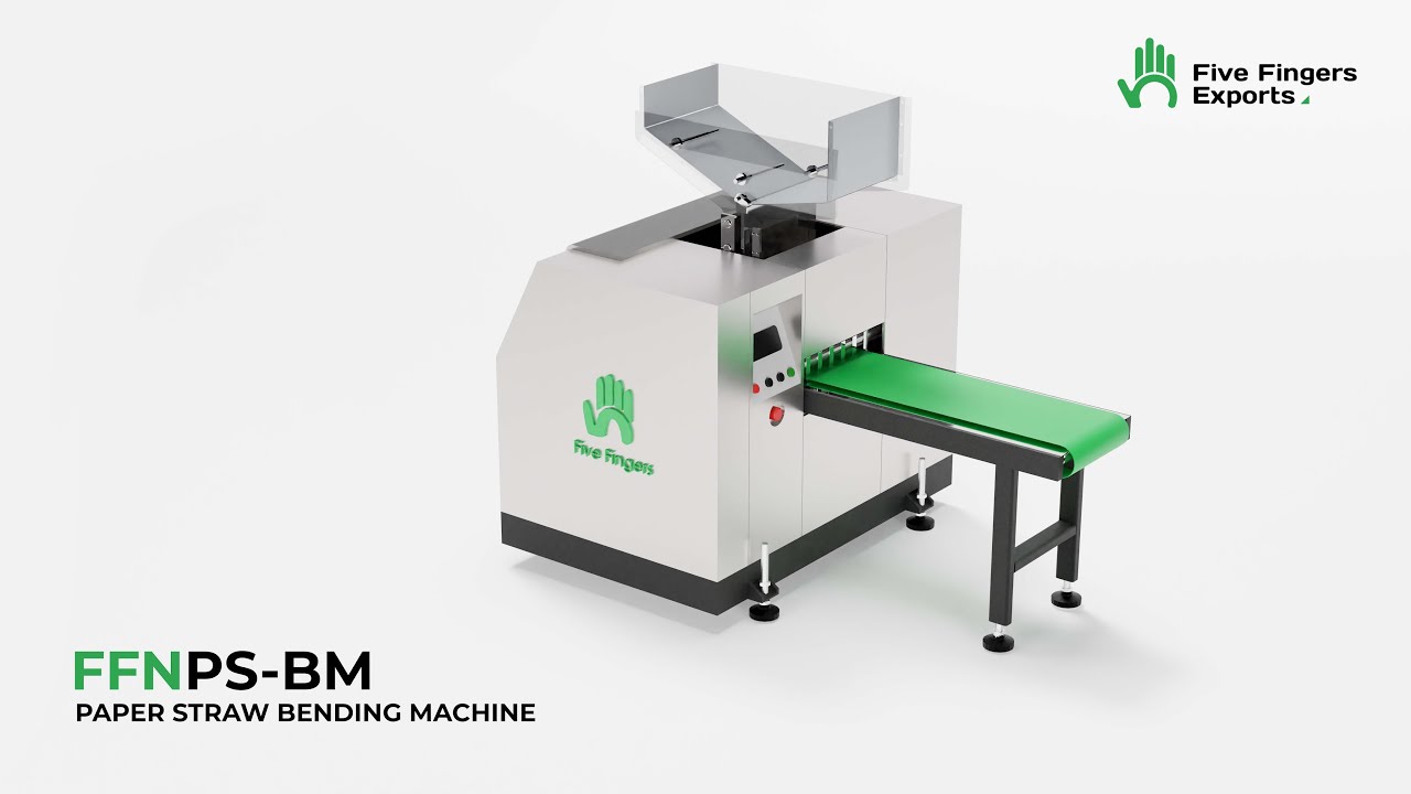 Paper Straw Bending Machine | Running Video | Five Fingers Exports ...