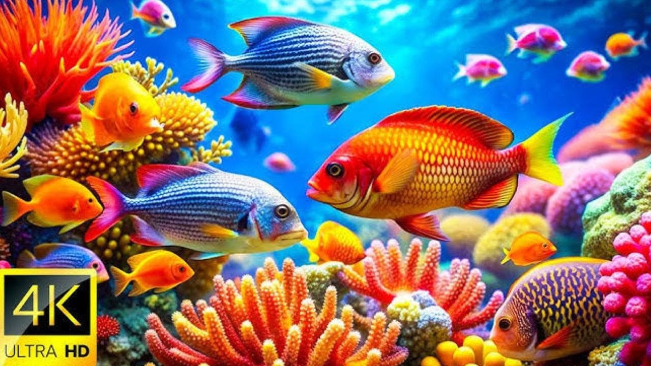 Ocean 4K ULTRA HD - Vibrant Reef Colors and Calming Ocean Waves - YouTube