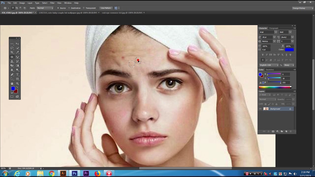 All Tools _-Part 4-_ Photoshop Tutorial Spot Healing Brush, Healing ...
