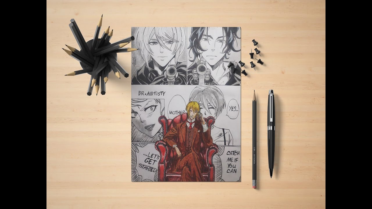 Drawing WILLIAM JAMES MORIARTY from(Moriarty the Patriot) - YouTube