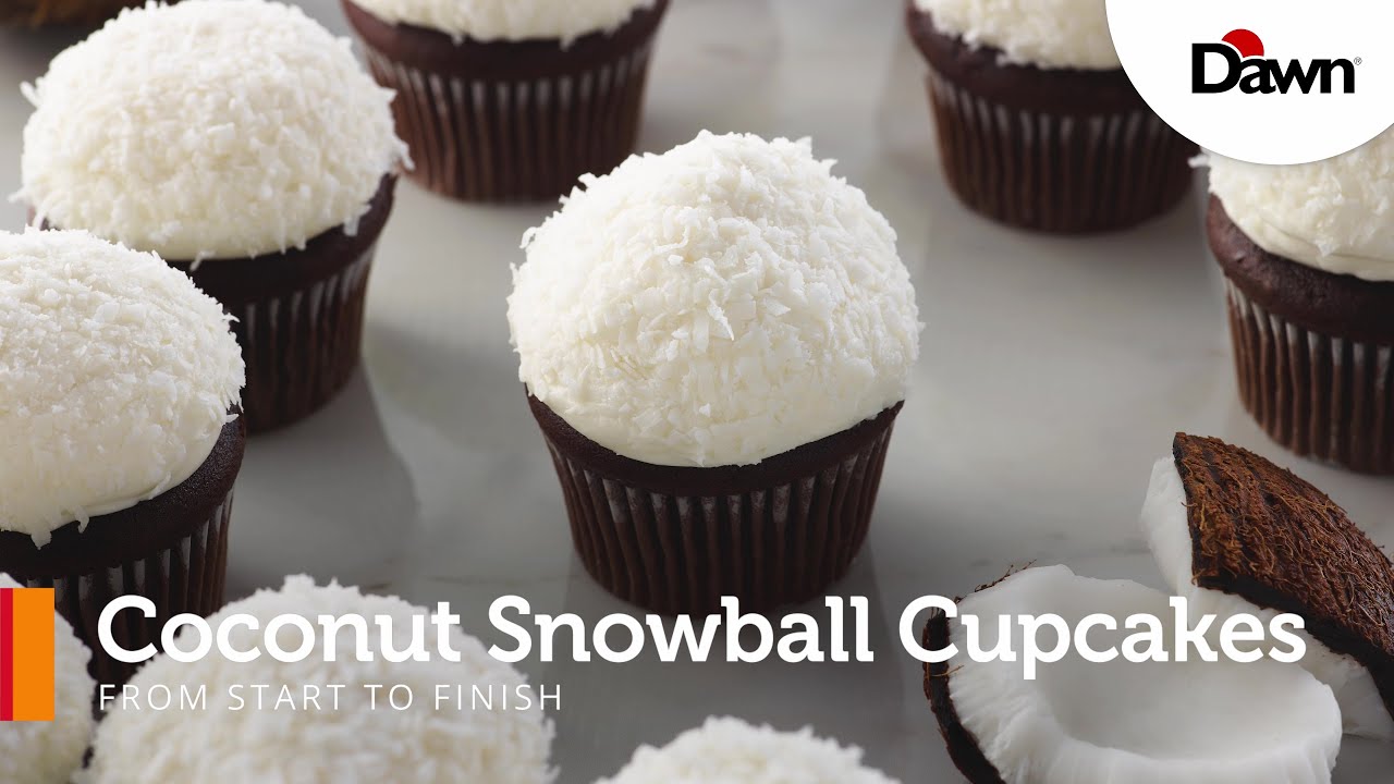 Coconut Snowball Cupcakes - YouTube