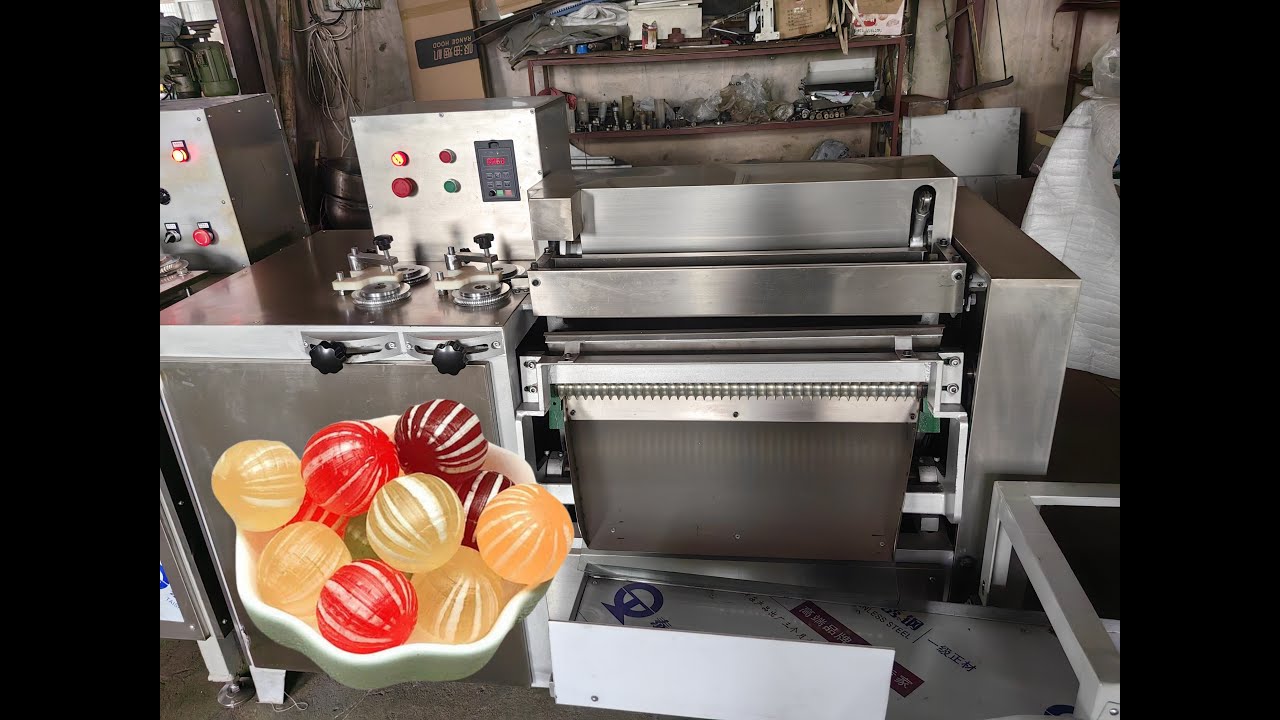 YUCHO hard candy cutting machine use in factory candy production line ...