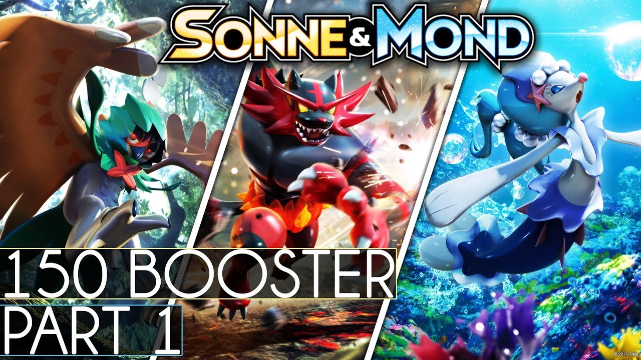 Pokemon - 150 Sonne und Mond Online Booster Packs Unboxing / Opening ...