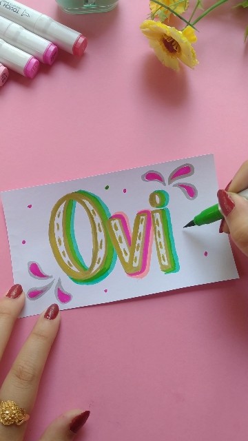 Name lettering - Ovi #ramisacalligraphy #calligraphylettering # ...