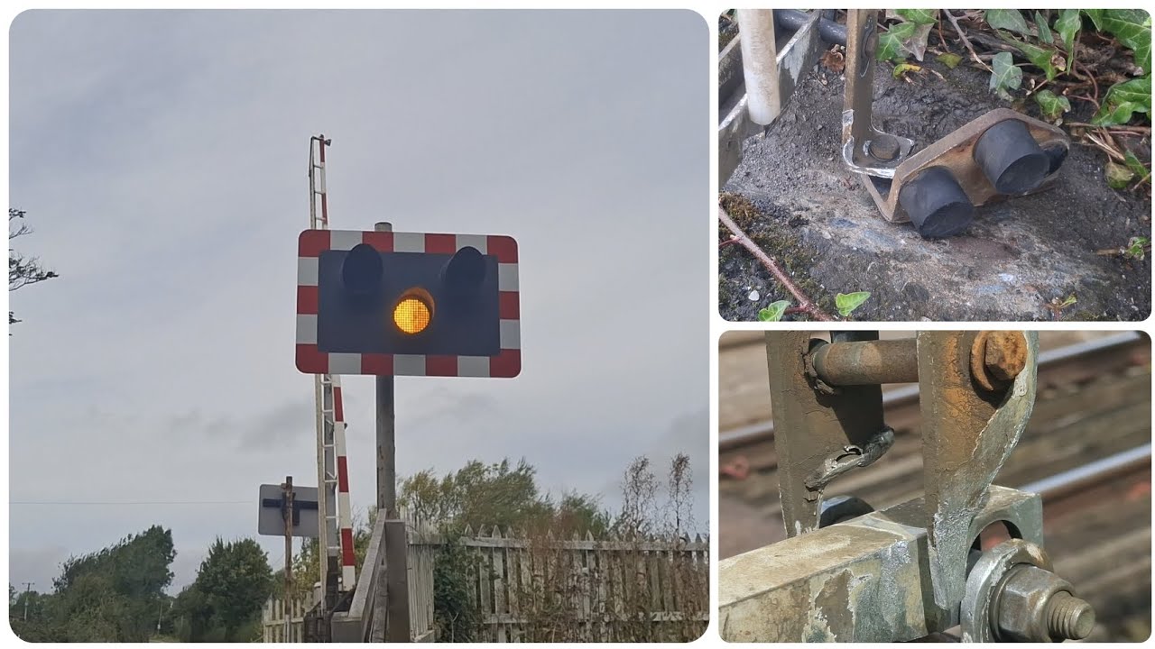 *Barrier falling apart* Huish level crossing, Somerset - YouTube