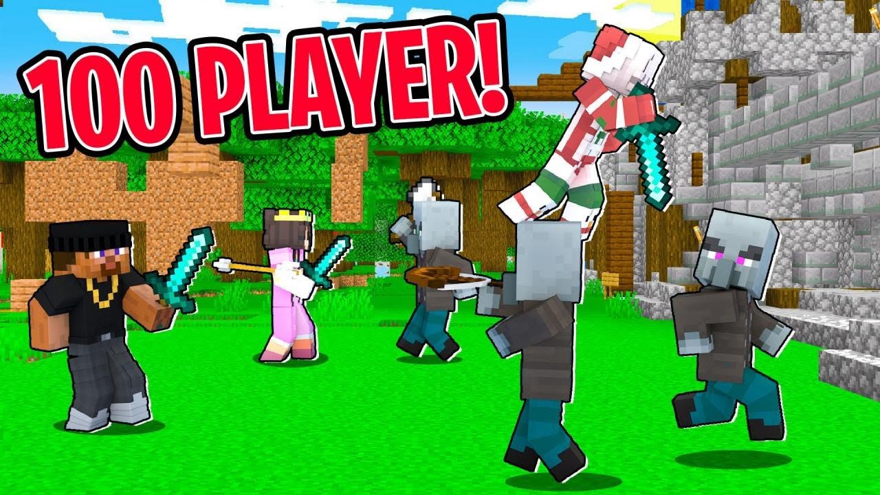 100 PLAYER CONTRO I SUPER PILLAGER DI MINECRAFT ! - YouTube
