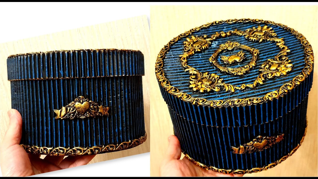DIY/ Beautiful jewelry box idea / Home decor ideas/Cardboard craft ...