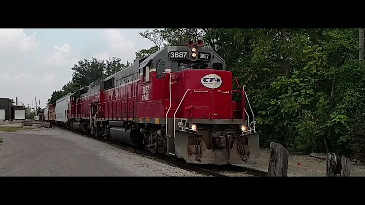 CF&E 3887 LSL southbound on the DT&I Lima Ohio - YouTube