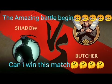 The amazing battle shadow vs Butcher shadow fight 2 (@shree ram gaming ...