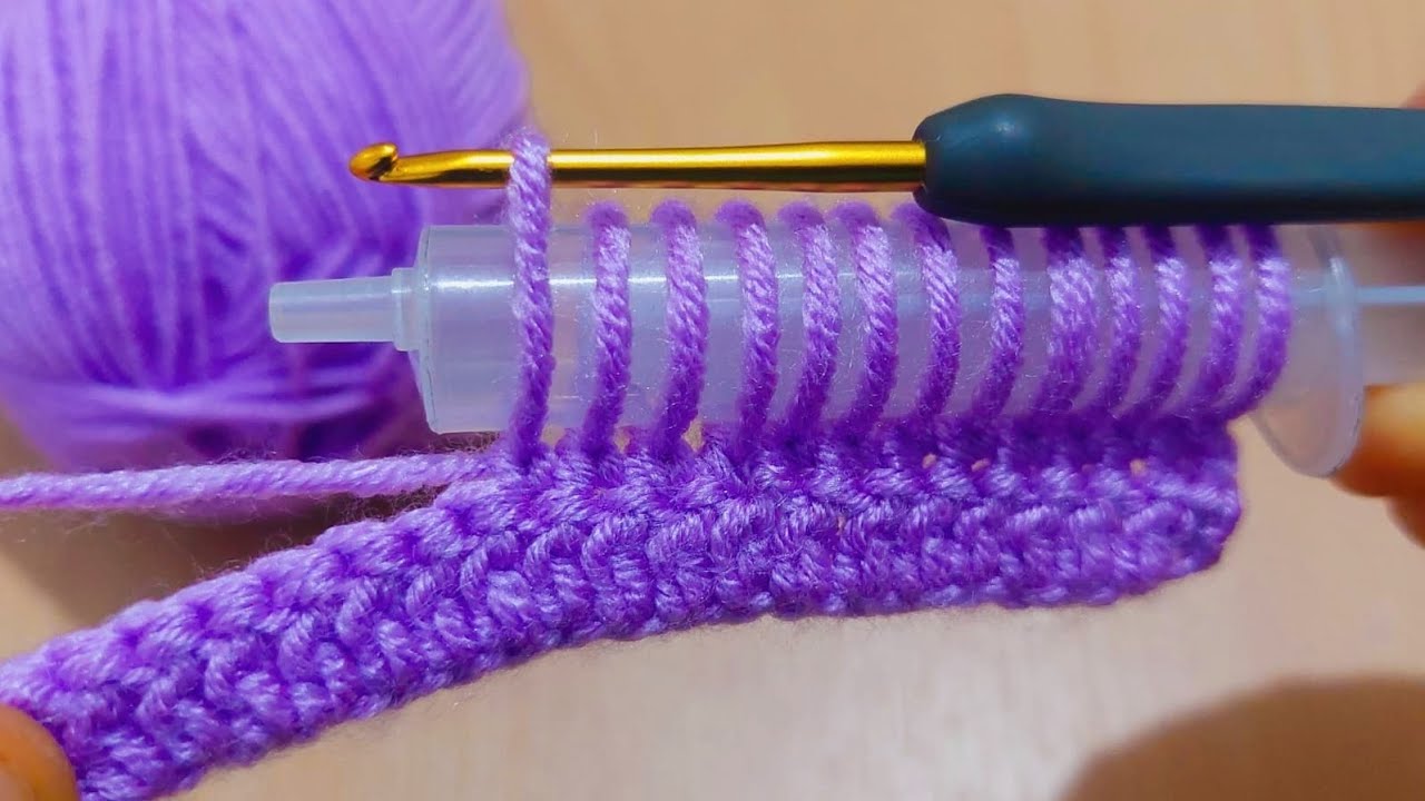 👌crochet a fabulous model with a syringe👌şırınga ile muhteşem bir model ...