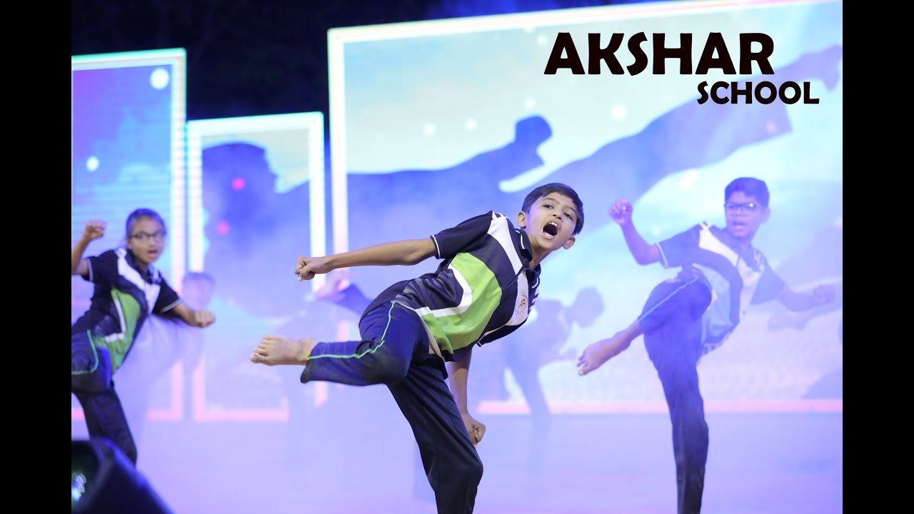 Karate Demo || AKSHAR SCHOOL || TARANG 2024 - YouTube