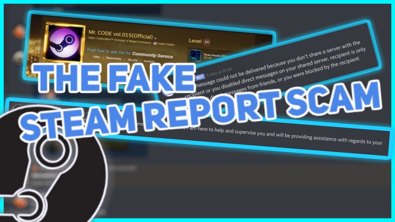 The Fake Steam Report / Support Scam... - YouTube