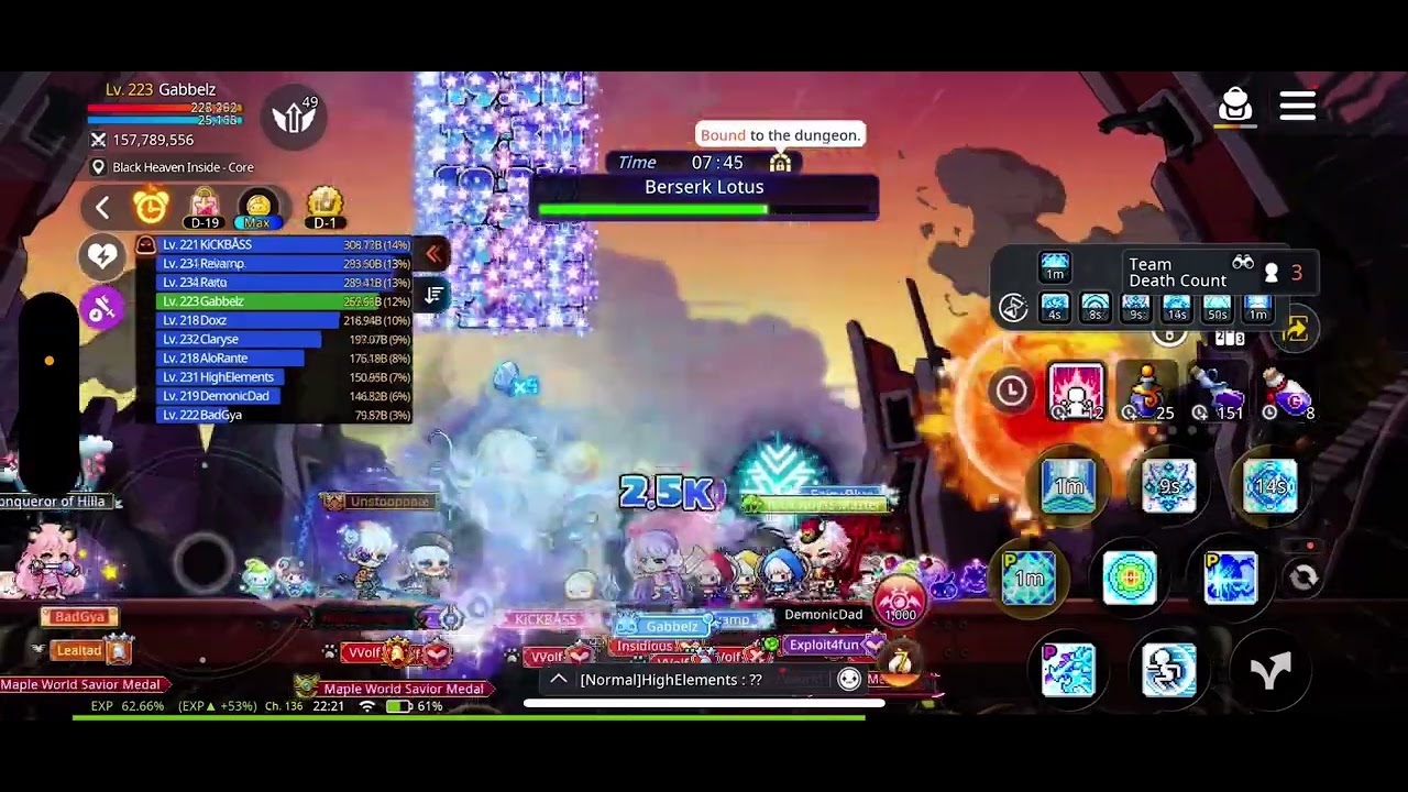 Maplestory M - Lotus I/LM Improved on MDC - YouTube