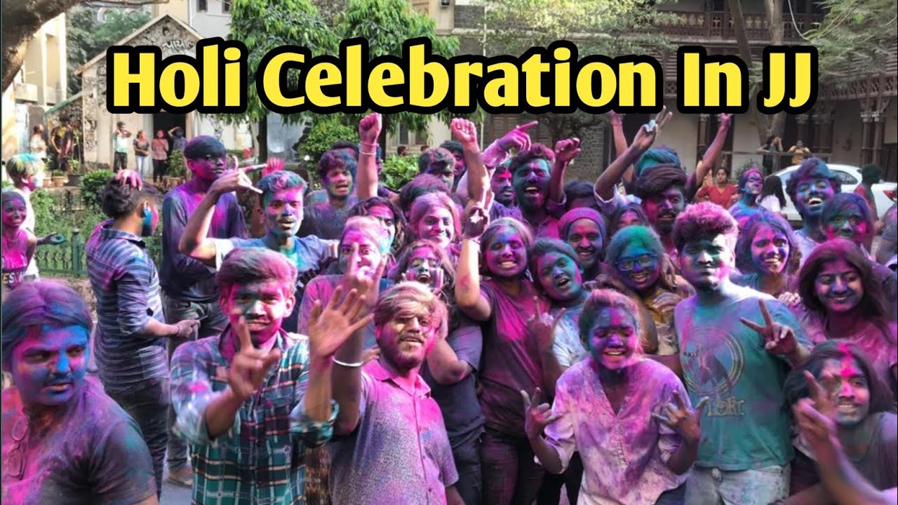 || Holi Celebration In JJ Campus Mumbai 🎨 || Virendra jadhav Vlog - YouTube