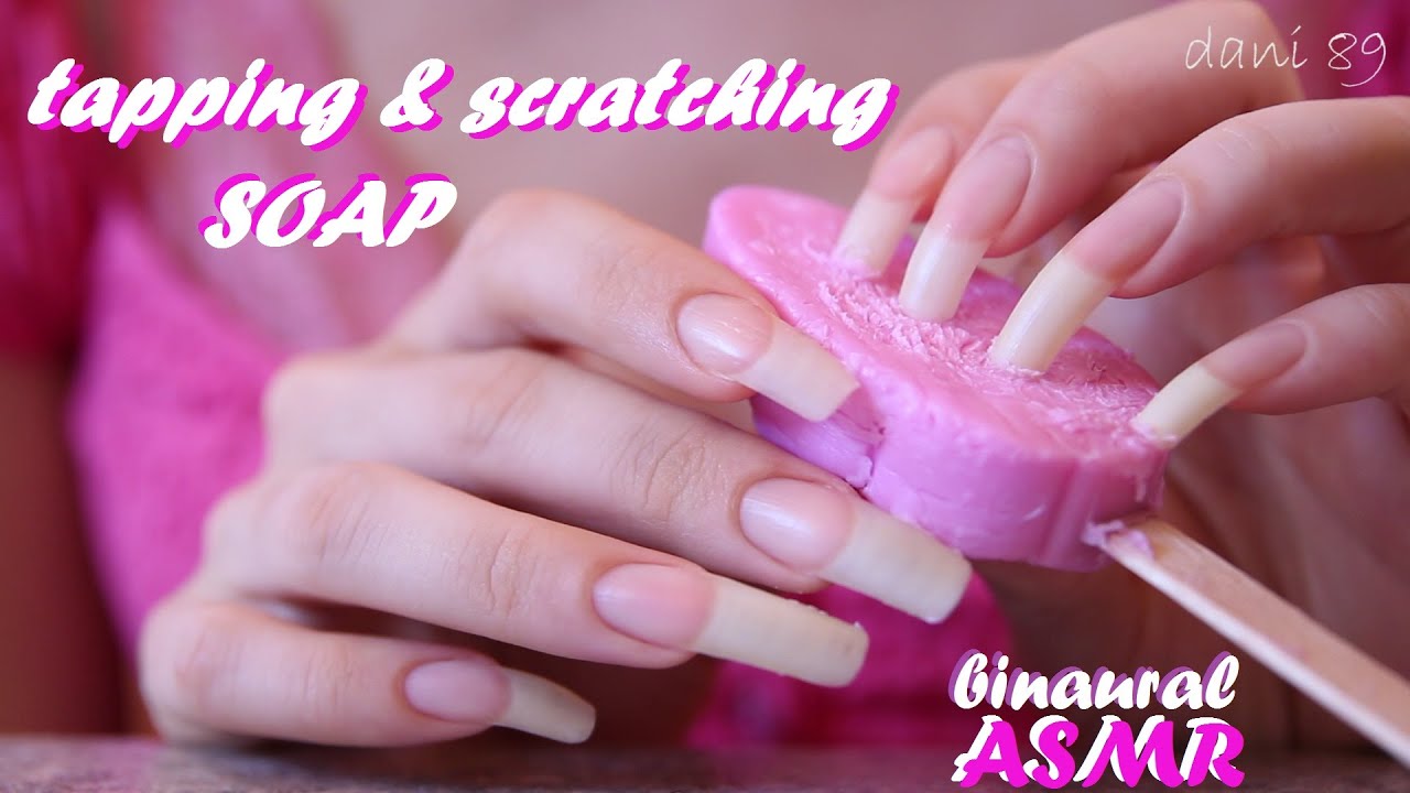 🎧 ASMR: Scraping, Tapping, Scratching a lovely soap with natural long ...