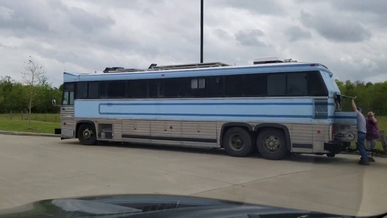 What an Awesome MCI MC-9 Bus Conversion | Drone and Highway Footage ...