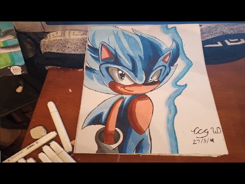 Let's Draw! | Super Sonic Blue Sonic (SSJB Sonic) - YouTube