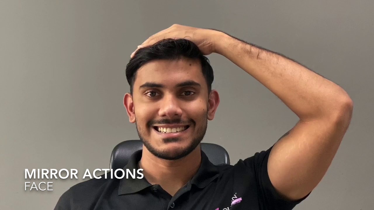 Mirror Actions level 1- Parts of the Face - YouTube