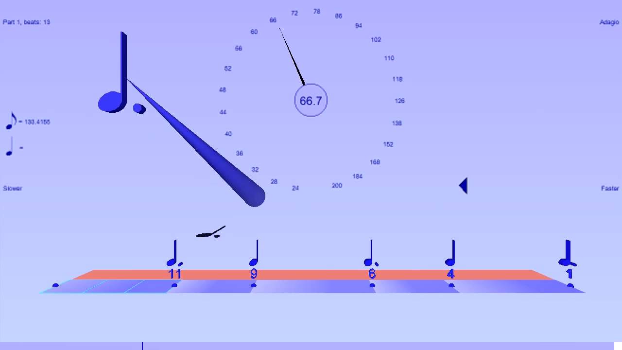 Euclidean rhythm 5 hits equally distributed over 13 beats = 32323 ...