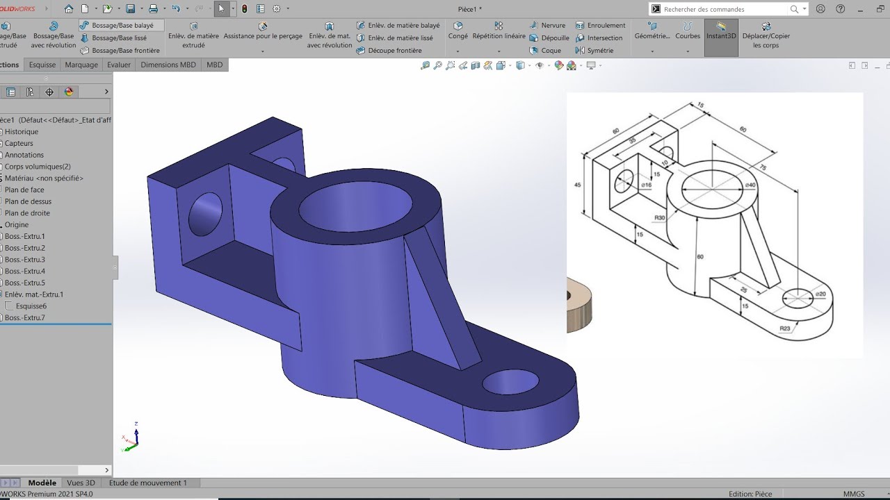 solidworks tutoriel vidéo pour débutant - YouTube