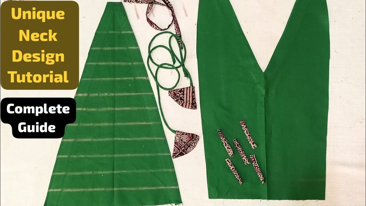 Double neck design cutting and stitching east and simple - YouTube