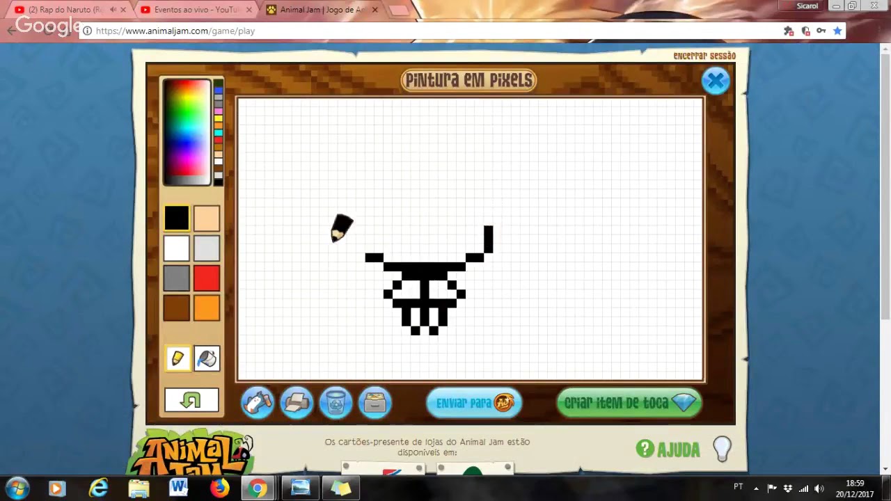 Como Fazer Uma Pixel Art No Animal Jam - YouTube