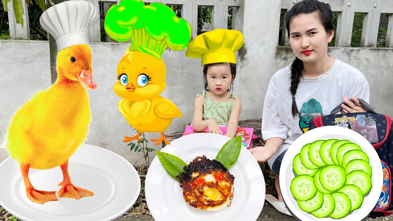 Changcady và cuộc thi chế biến món ăn: nộm dưa chuột, trứng rán, gà rán ...