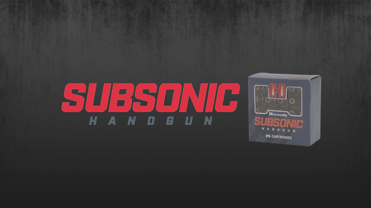 Hornady® Subsonic Handgun Ammunition Overview - YouTube
