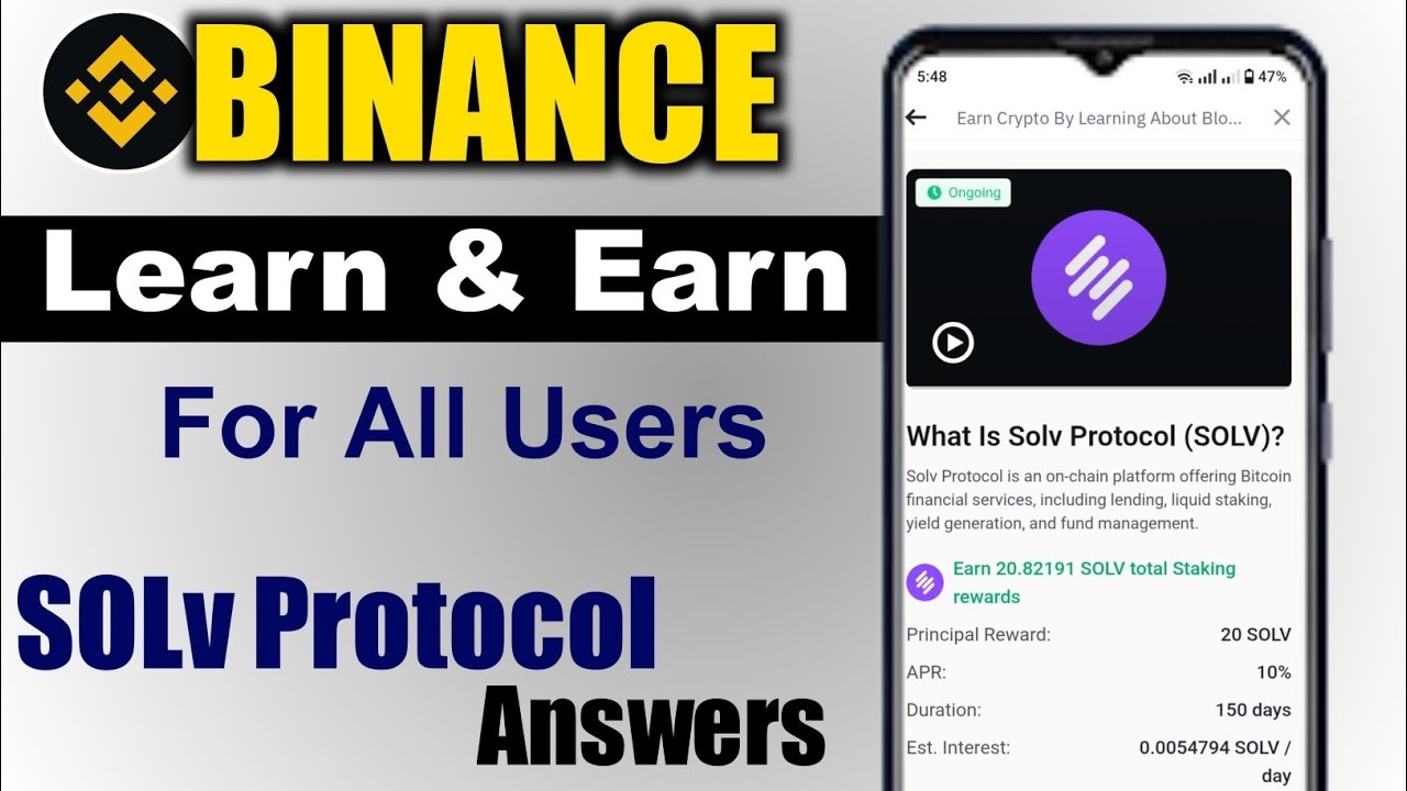BINANCE Solve Protocol Question answers || BINANCE learn and Earn answers - YouTube