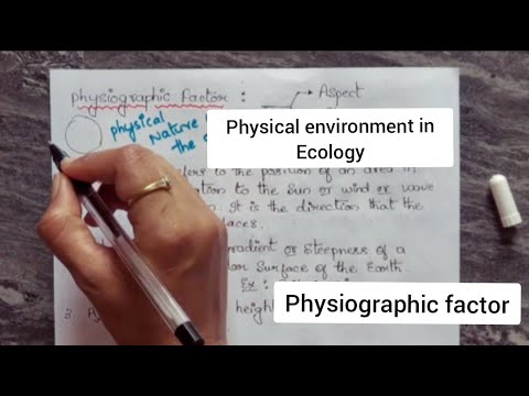 physical environment in ecology : physiographic factor - YouTube