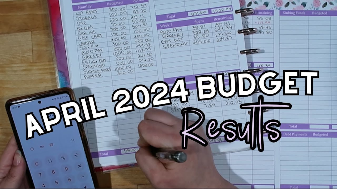 Closing out my April Budget - YouTube