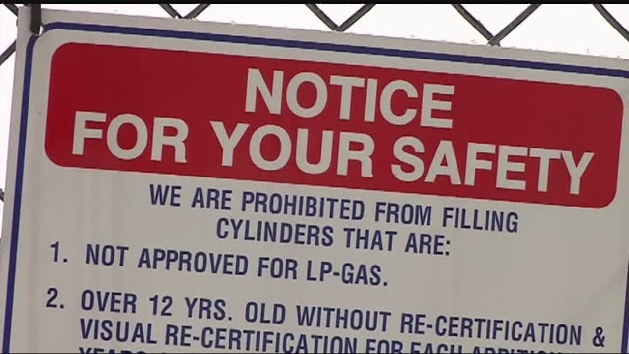 Exercise safety with propane tanks - YouTube