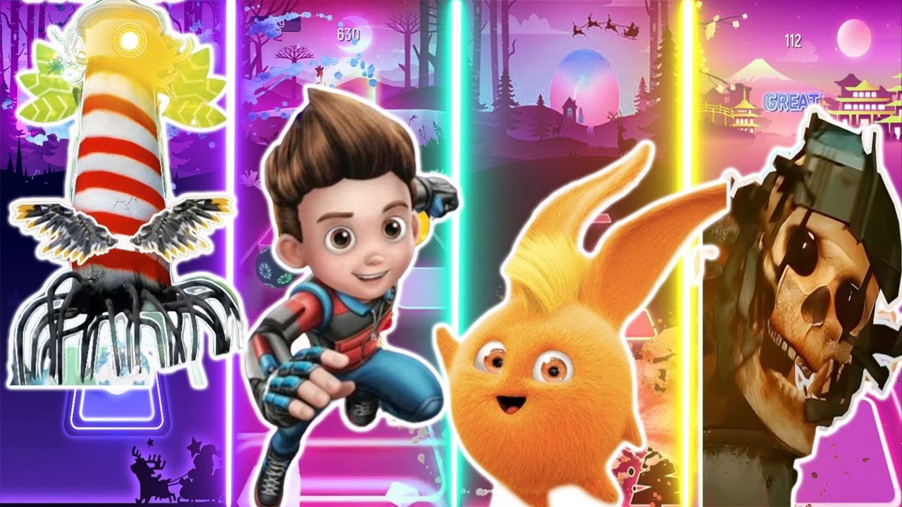 WOW! LIGHTHOUSE VS CHASE VS SUNNY BUNNY vs SKIBIDI SKELETON new ...
