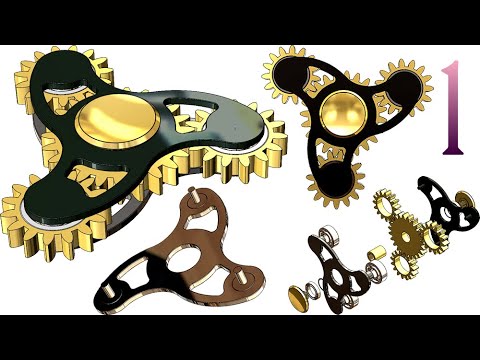 1-Project 24| 4-Gears Fidget Spinner |SolidWorks Tutorial : Cover 1 ...