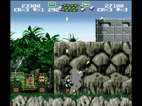 Gunforce - Battle Fire Engulfed Terror Island SNES 2 player (no ...