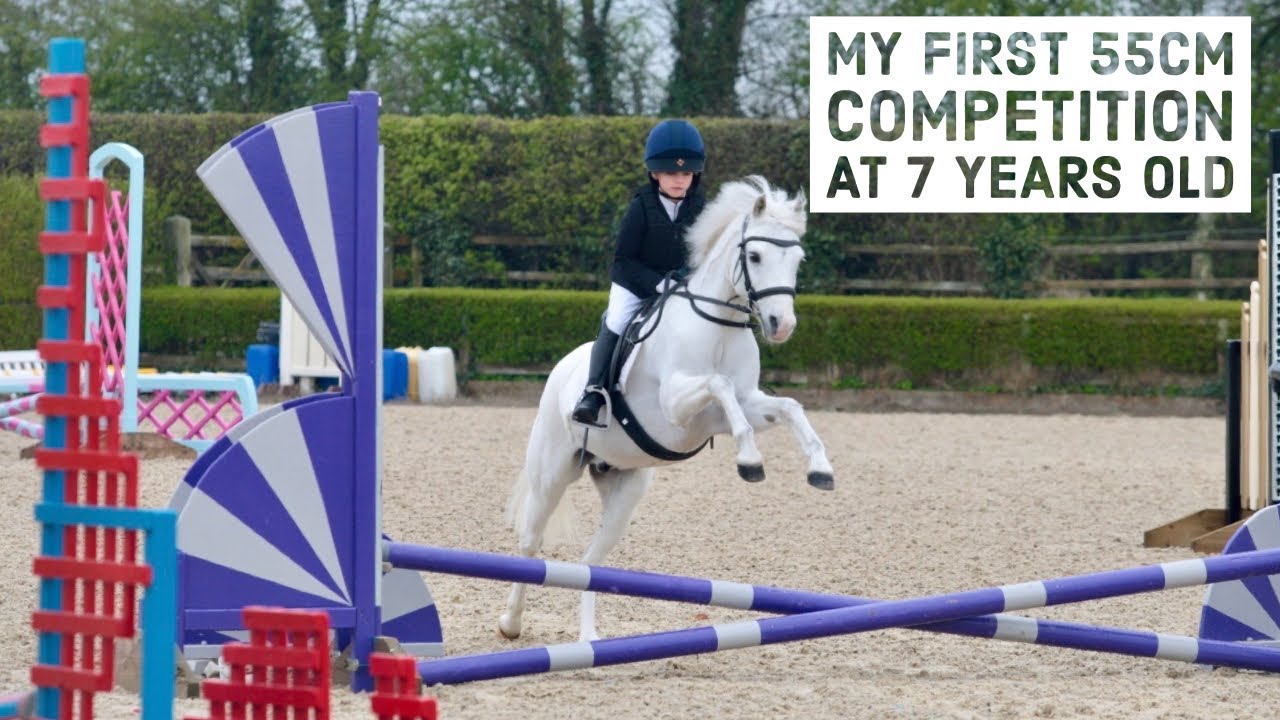 YOU CAN STOP IF YOU WANT! SHOW JUMPING 1st attempt at 55cm Course Hold ...