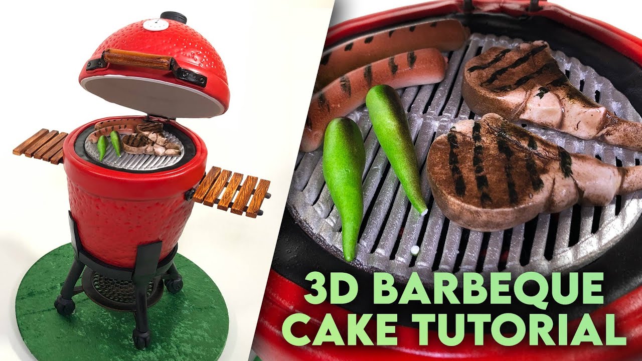 3D Barbeque Cake Tutorial (preview) - YouTube