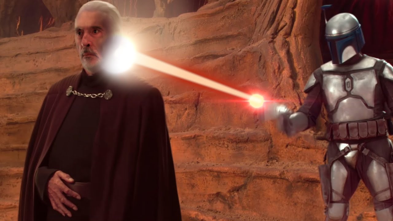 Jango Fett's gun spin goes wrong - YouTube