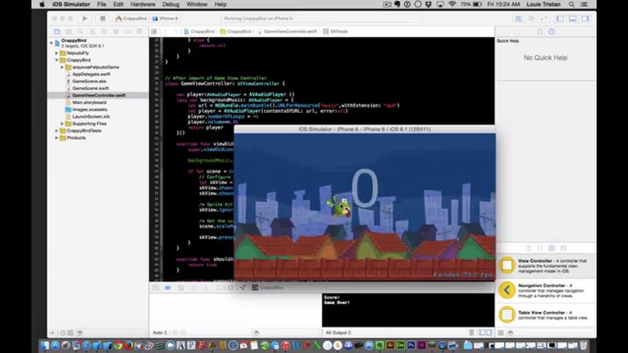 Crappy Bird - Flappy Bird Clone iOS8 SWIFT - YouTube