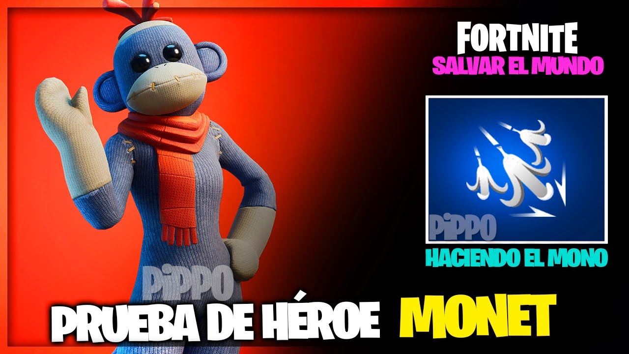NUEVO NINJA MONET - PRUEBA DE HÉROE - FORTNITE SALVAR EL MUNDO - YouTube