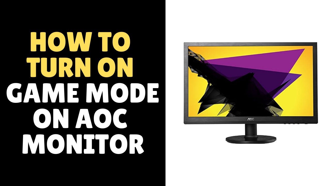 How Easily To Turn On Game Mode AOC Monitor - YouTube