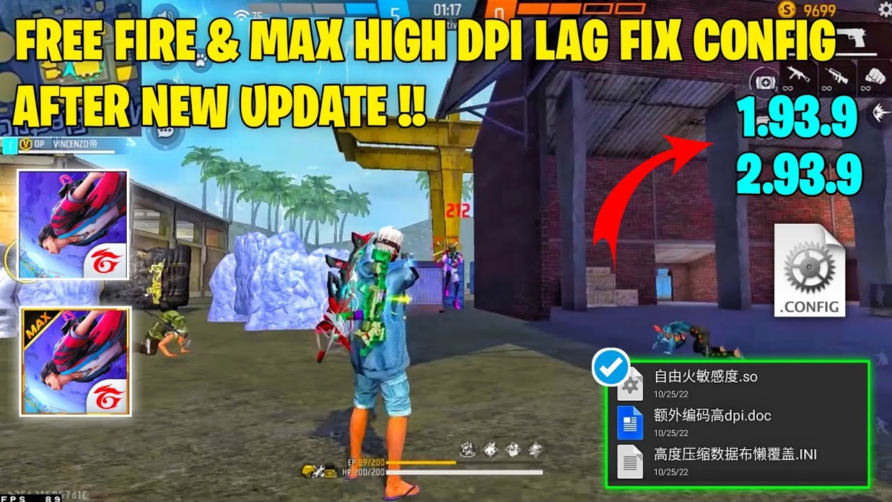 Free Fire Max Lag Fix Config 2.93.9 | High Sensitivity Config File For ...