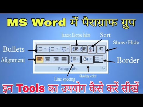 MS Word me Paragraph Ki Formatting Kaise Kare |Home Tab ke Paragraph ...