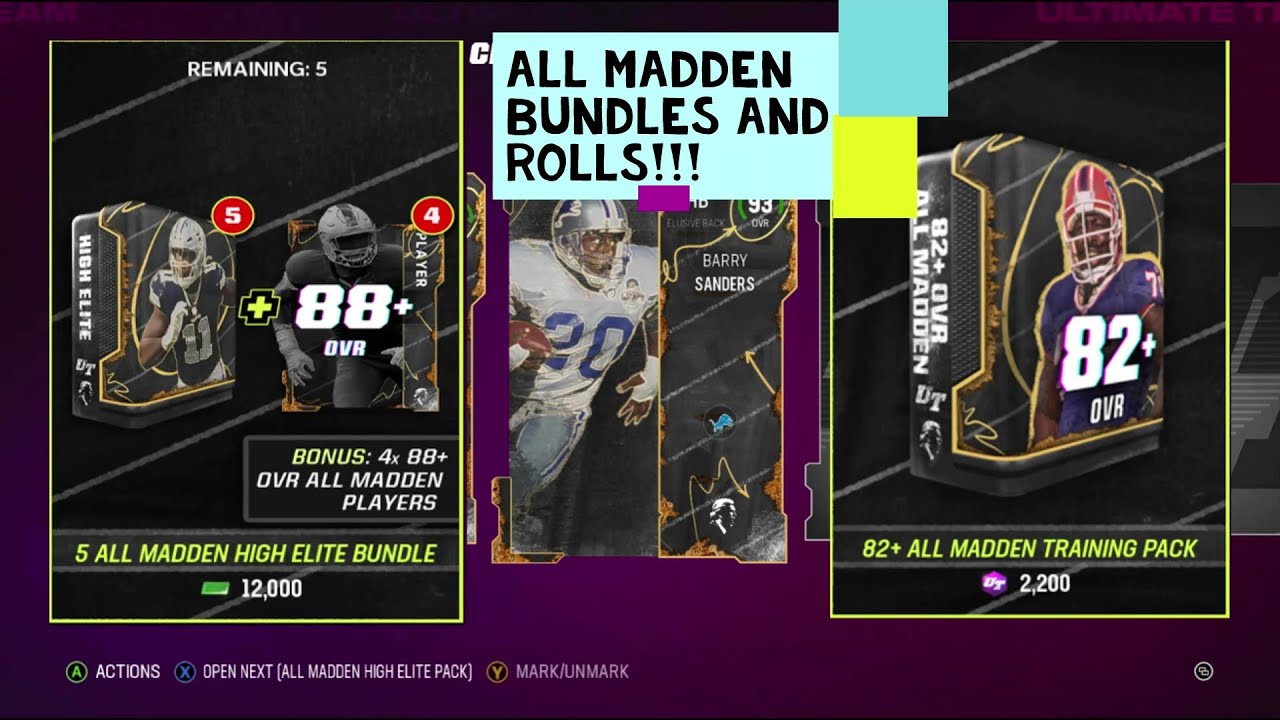 FIRE All Madden Bundle Openings and Rolling 60K Training!!! - YouTube