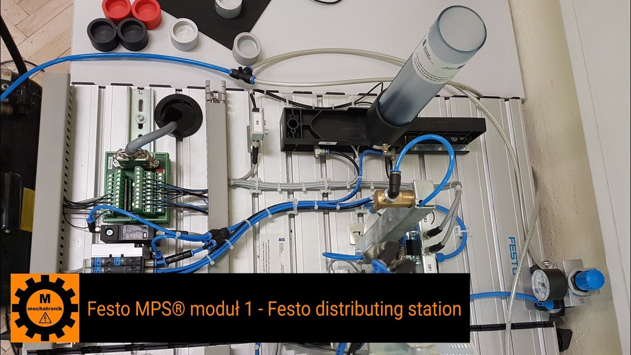 Festo MPS® moduł 1 - Festo distributing station (PLC S7-300) - YouTube