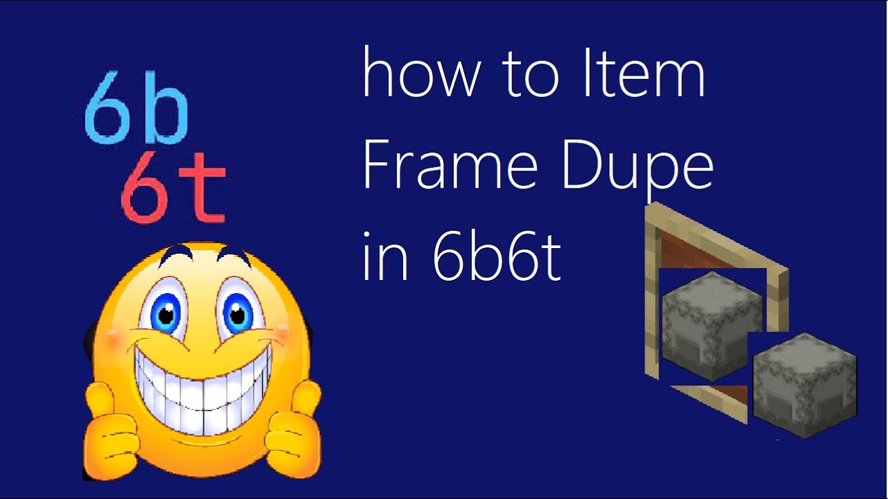 How to item frame dupe in 6b6t - YouTube