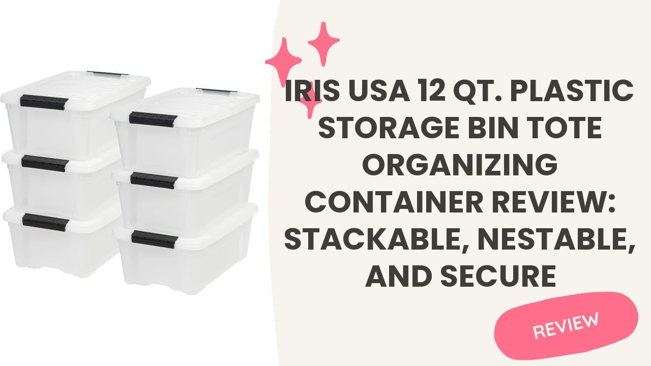 IRIS USA 12 Qt. Plastic Storage Bin Tote Organizing Container Review ...