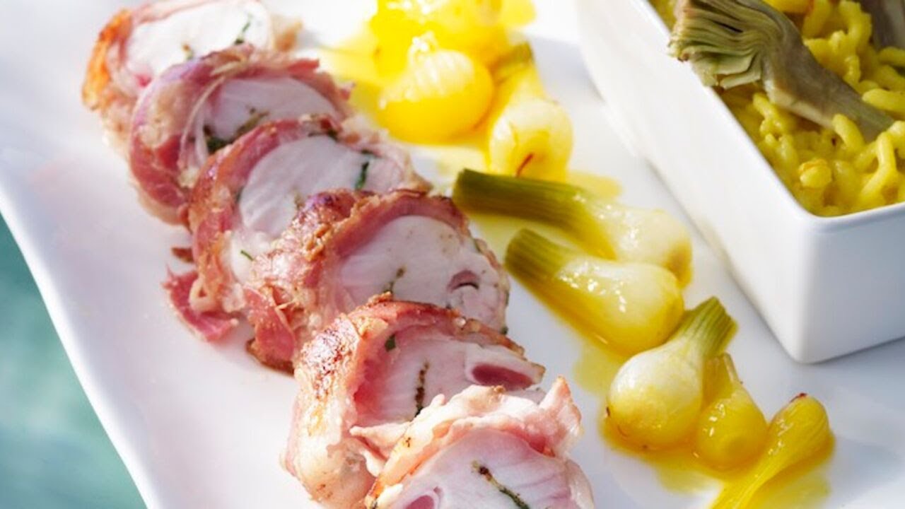 Recette : Roulé de lapin au miel - YouTube