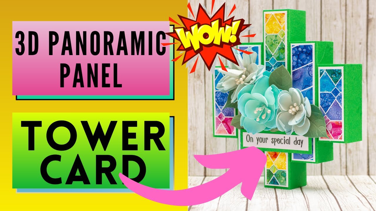 SUPER FUN 3D Panoramic Panel Tower Card inspired by @icedimages # ...